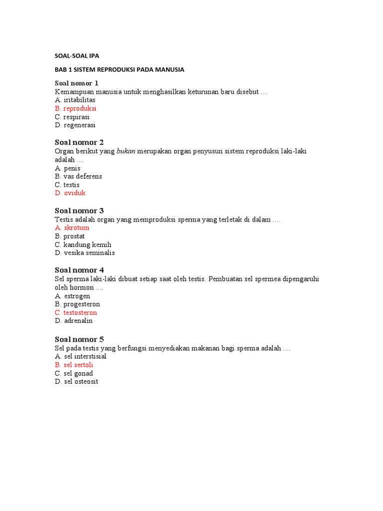 Soal Ipa KLS 9 | PDF