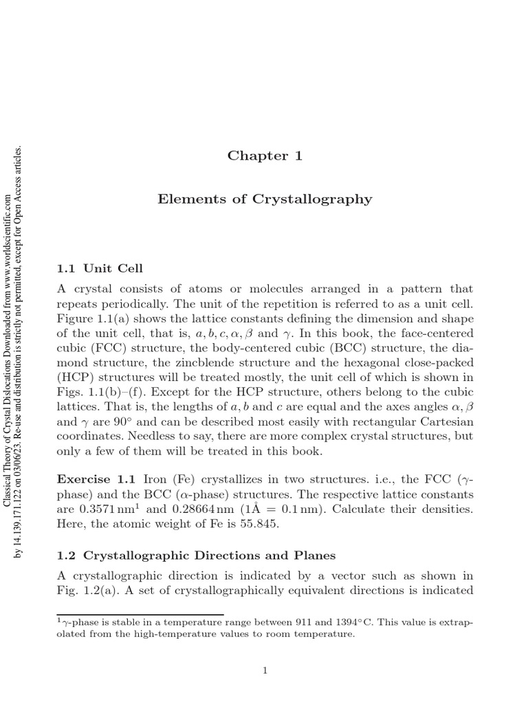 Elements of Crystallography New | PDF | Crystal Structure | Geometry
