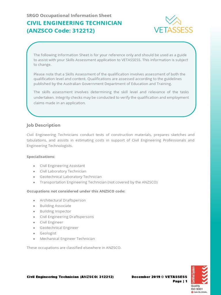 Civil Engineering Technician | PDF | Civil Engineering | Engineering