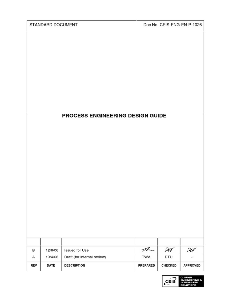 Process Engineering Design Guide PDF | PDF | Pump | Heat Exchanger