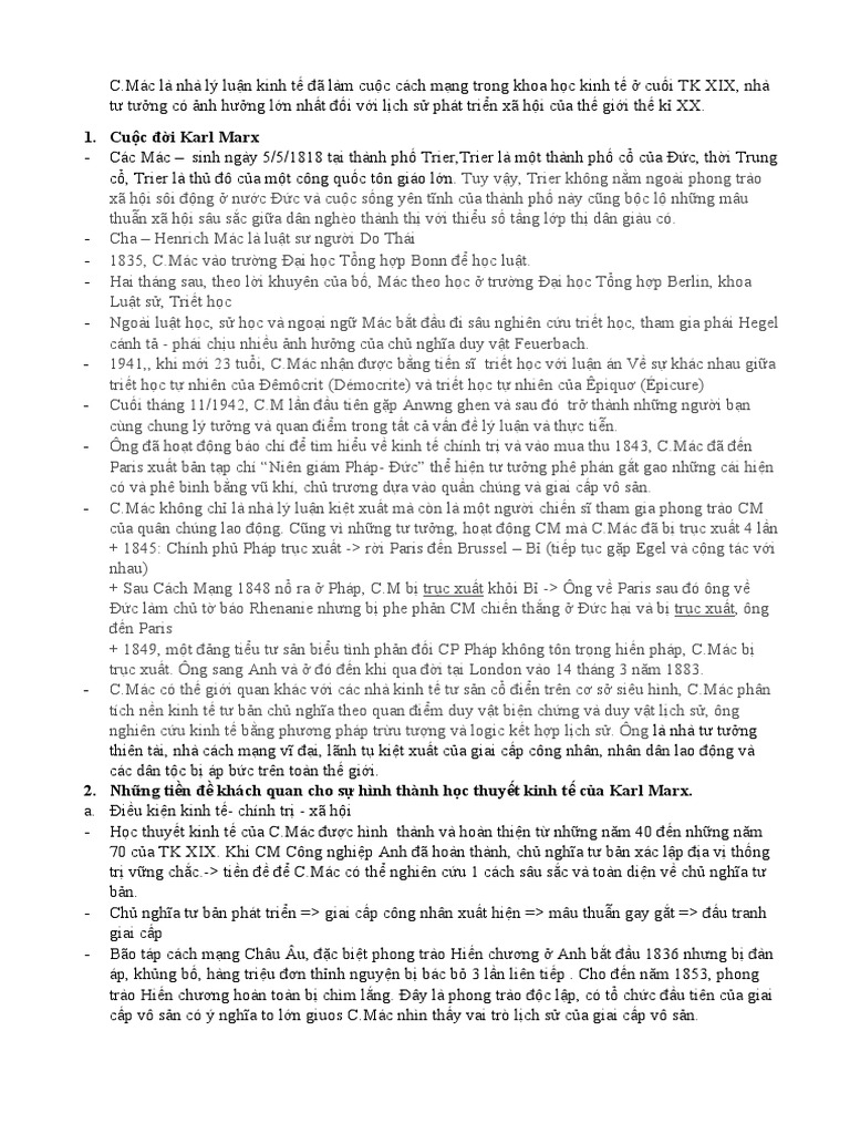 cuộc đời Các Mác | PDF