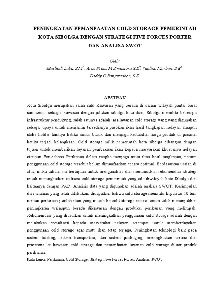 OPTIMALKAN PENGUNAAN COLD STORAGE | PDF