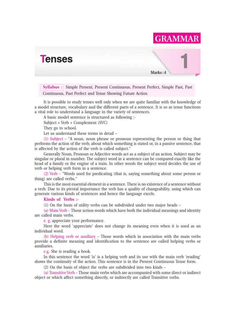 7 Tense (594-646) PDF | PDF | Verb | Grammatical Number