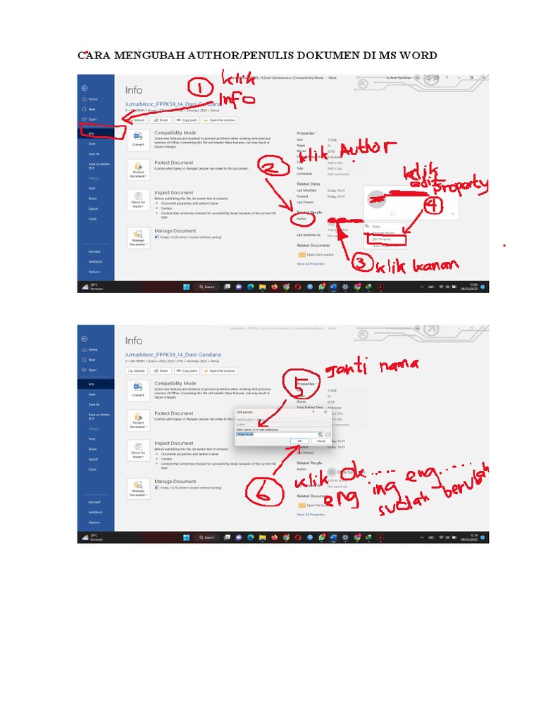 Cara Mengubah Author | PDF