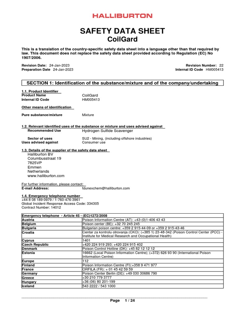 Msds Chemical | PDF | Firefighting | Toxicity