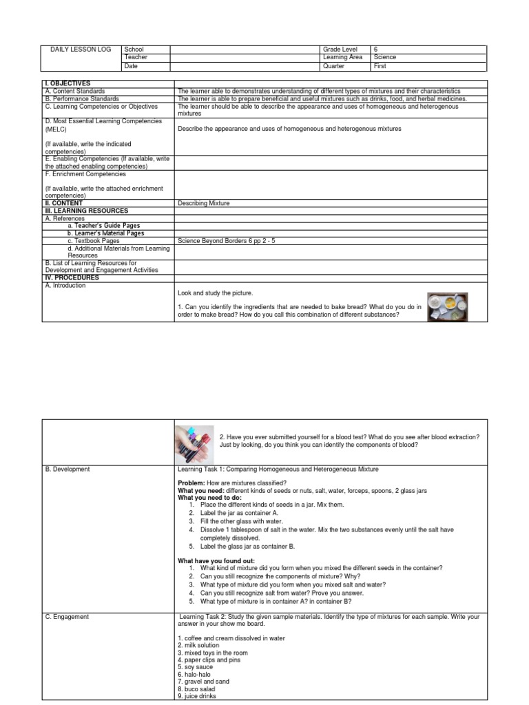 Le Week 1 Science | PDF | Mixture | Materials
