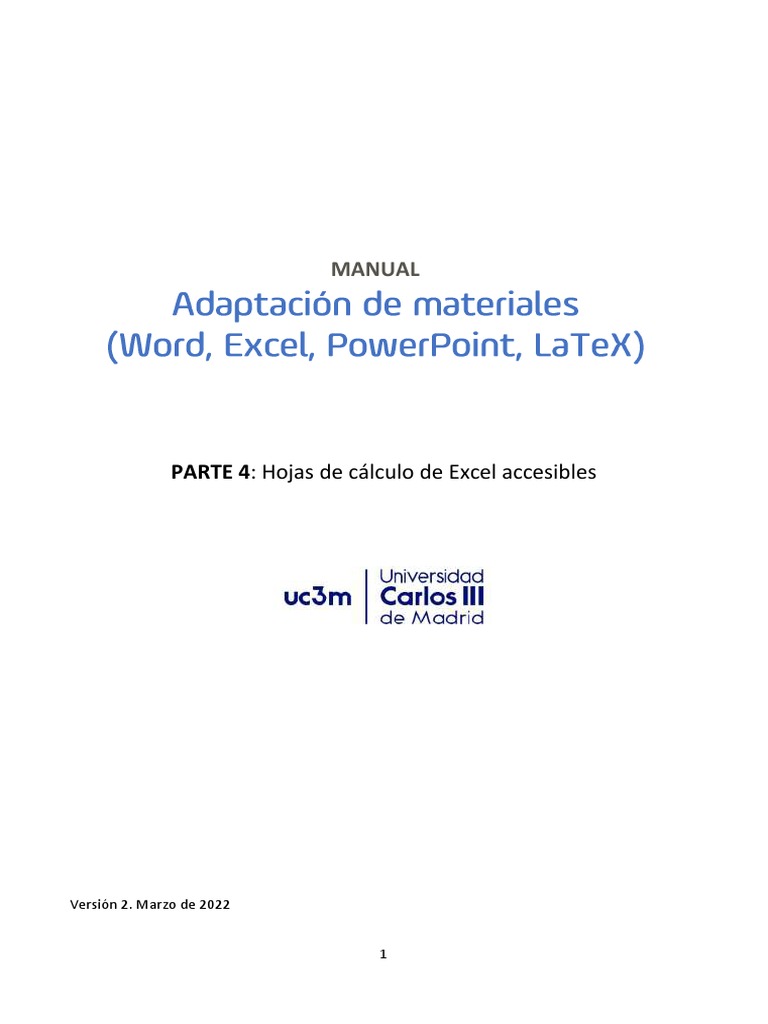 MANUAL - Parte 4 EXCEL MAC - MATERIALES EDUCATIVOS ACCESIBLES - Uc3m v2 ...