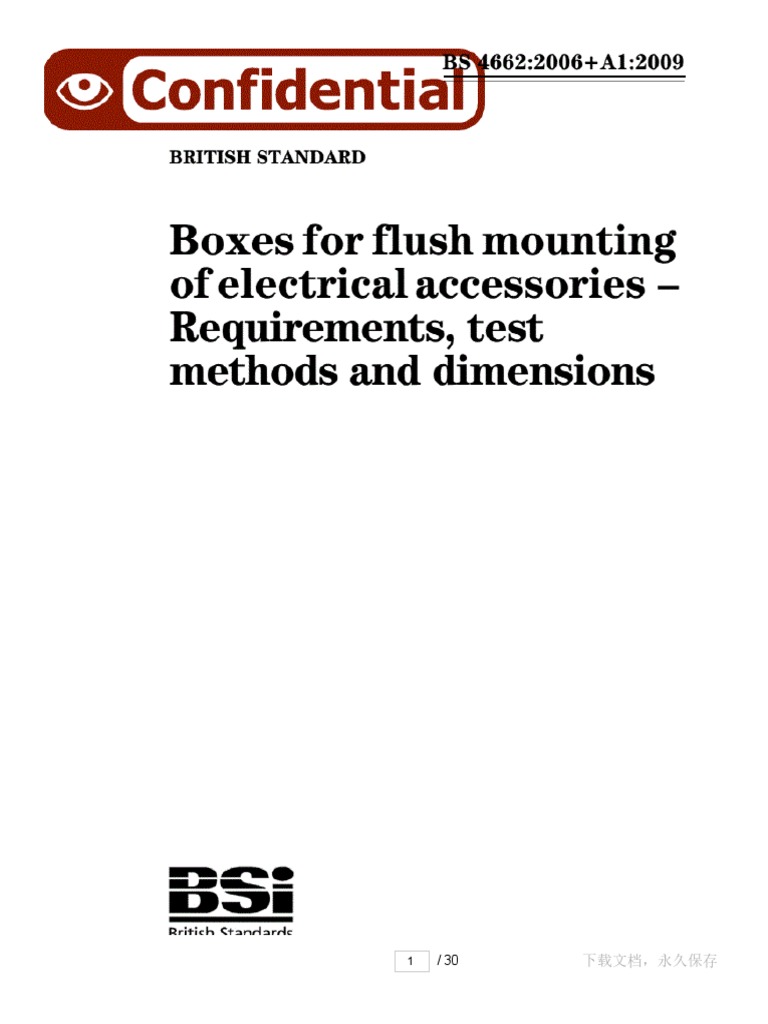 BS 4662-2006+a1-2009 | PDF