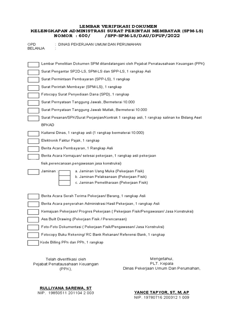 Lembar Verifikasi Pihak III | PDF