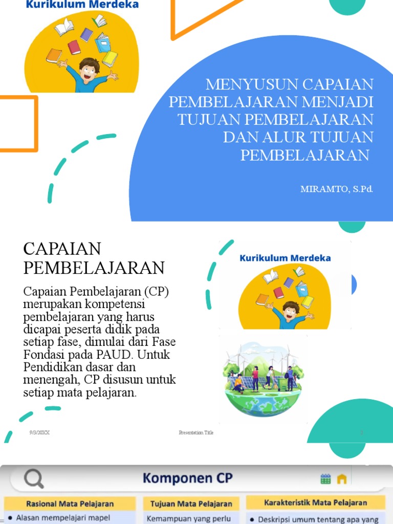 Menyusun Capaian Pembelajaran Menjadi Tujuan Pembelajaran Dan Alur | PDF