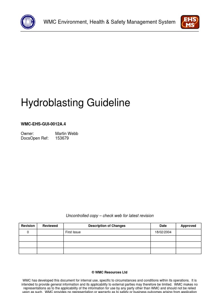 Hydro Blasting 1 | Personal Protective Equipment | Pump