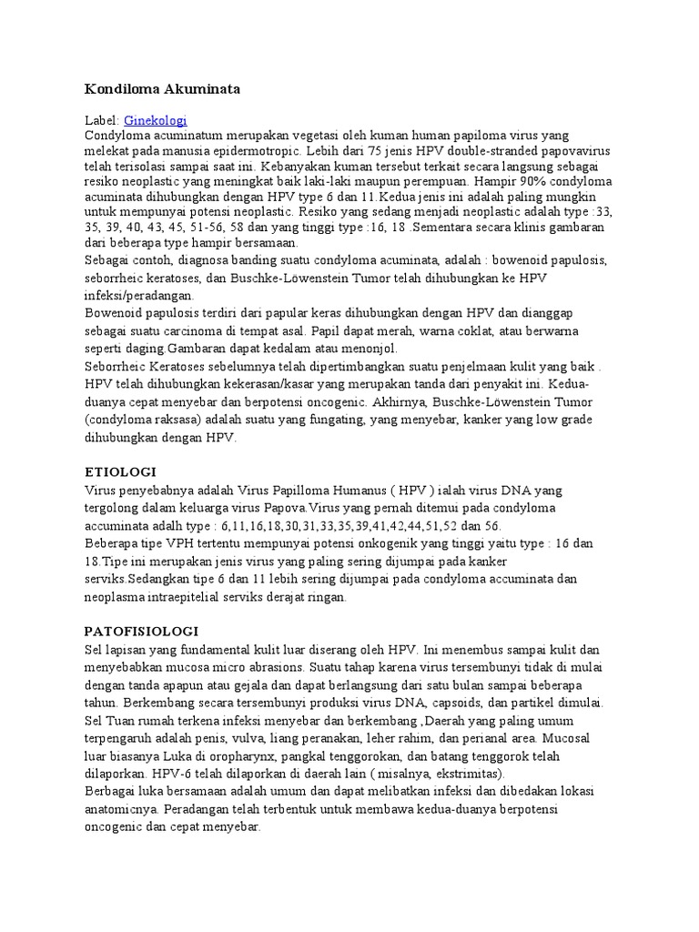 Condiloma Akuminata | PDF