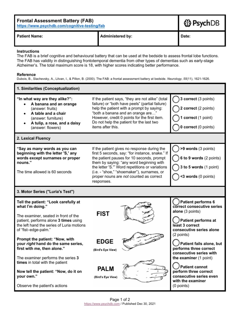 Frontal Fab Scale | PDF