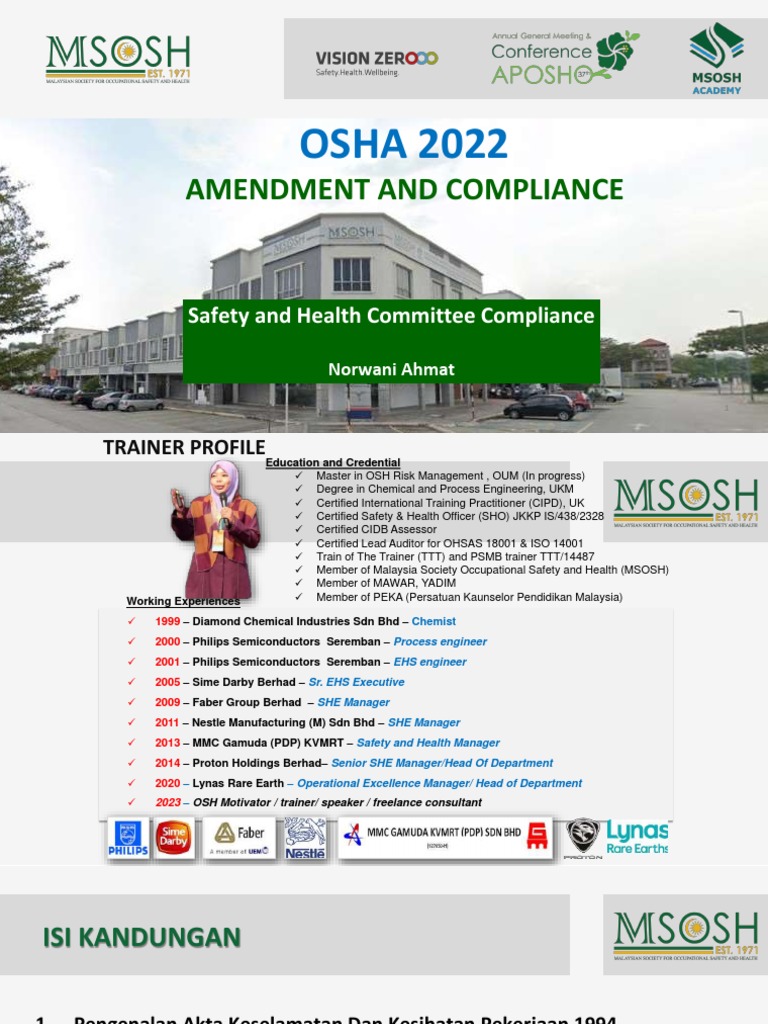 Mac 23 - Safety and Health Committee Compliances | PDF