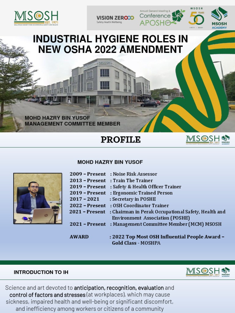 Ih - Osha 2022 | PDF | Occupational Safety And Health | Occupational ...