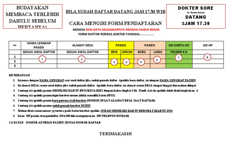 CARA MENGISI FORM PENDAFTARAN.docx | PDF