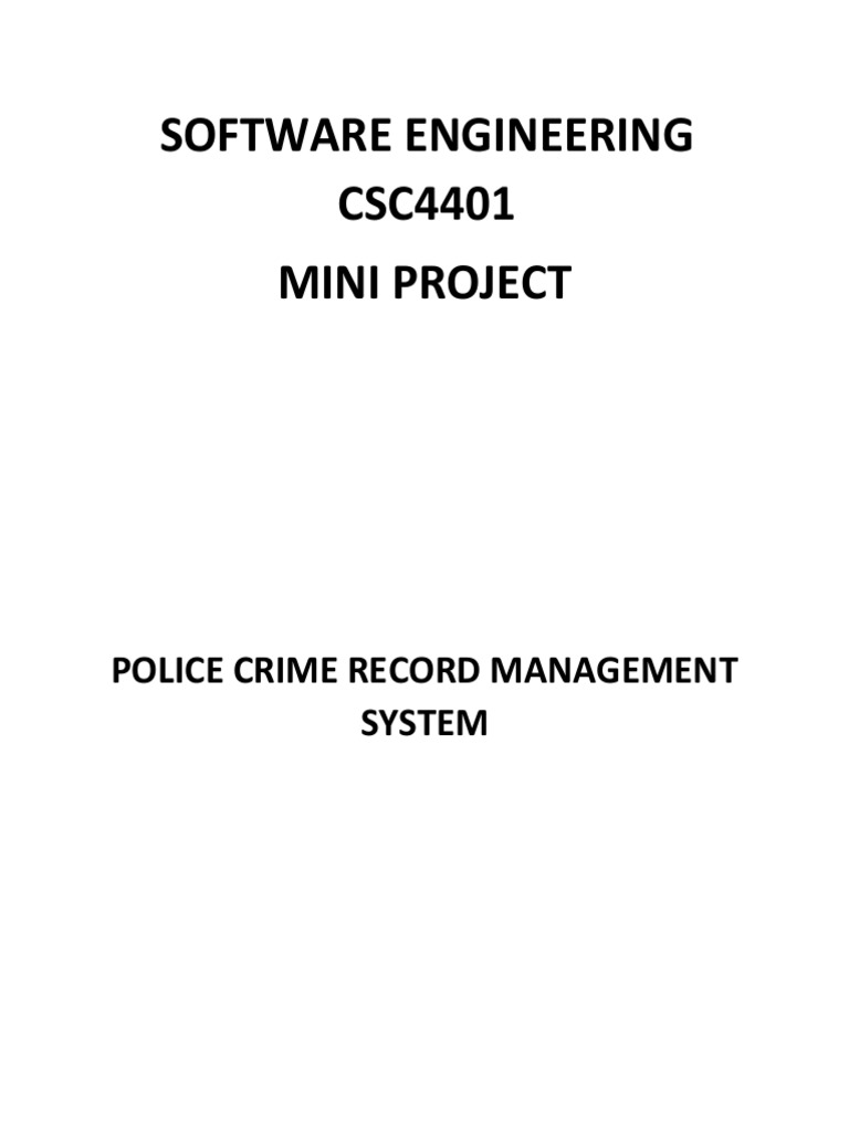 Police Crime Record Management System | PDF | User (Computing ...