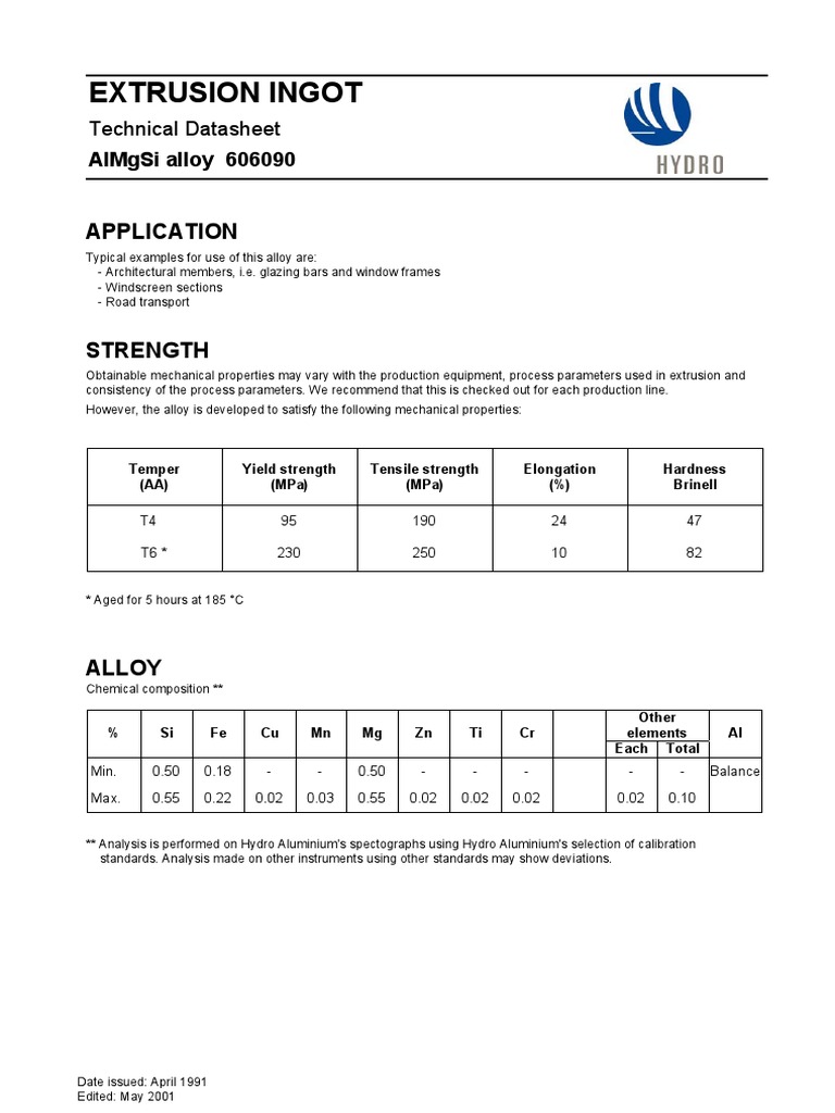 Extrusion Ingot: Application | PDF | Extrusion | Building Engineering