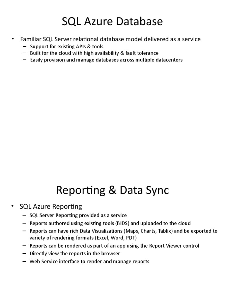 4 Windows Azure Platform Overview-2 | PDF | Microsoft Azure | Databases 4 Windows Azure Platform Overview-2 | PDF | Microsoft Azure | Databases