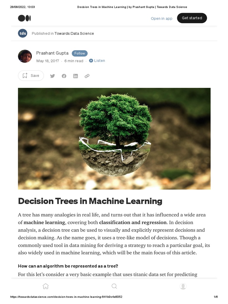 Decision Trees in Machine Learning - by Prashant Gupta - Towards Data ... Decision Trees in Machine Learning - by Prashant Gupta - Towards Data ...