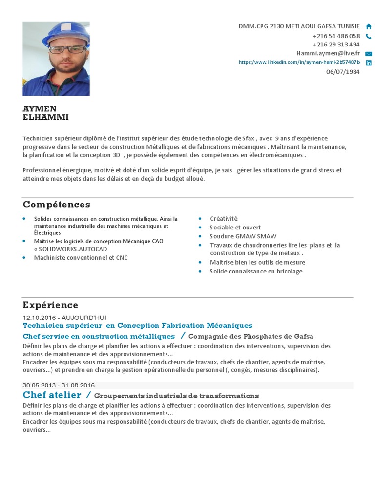 CV Aymen Elhami | PDF