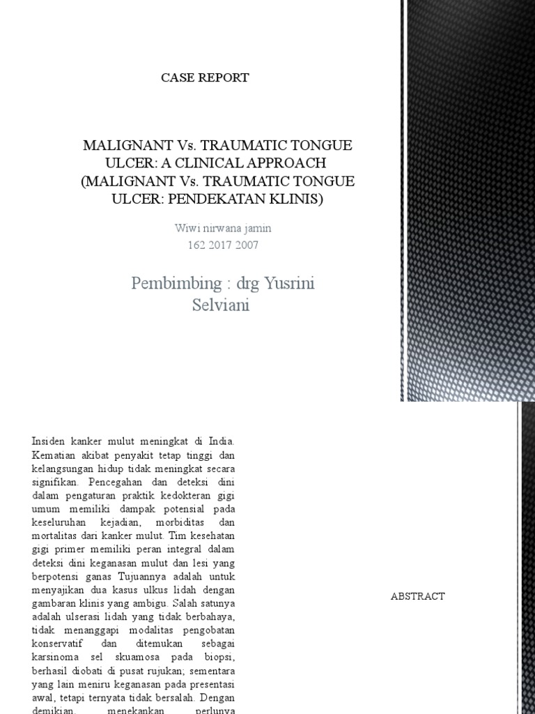 Kasus Ipm Ulkus Traumatikus Dan Malignant | PDF