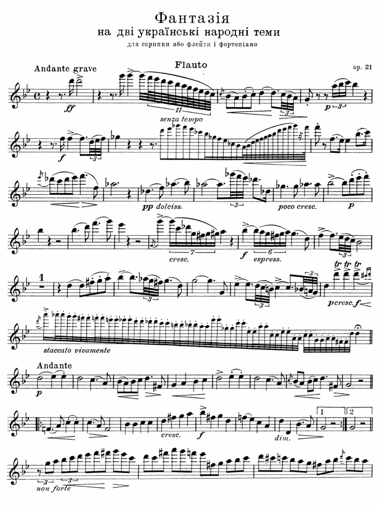 Fantasy - Flute | PDF