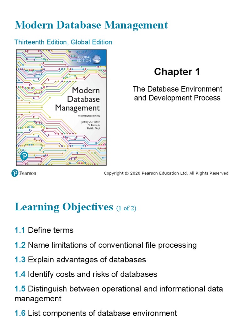 Modern Database Management Slides - ch01 | PDF | Software Development Process | Databases