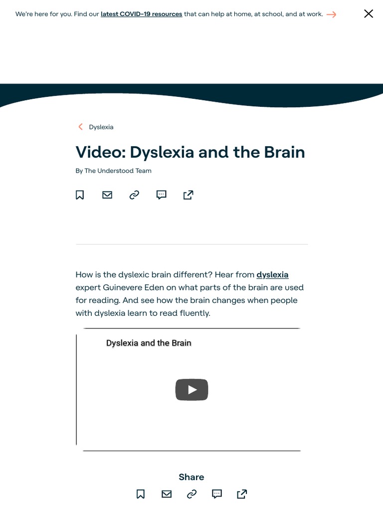 Dyslexia and The Brain | PDF | Dyslexia