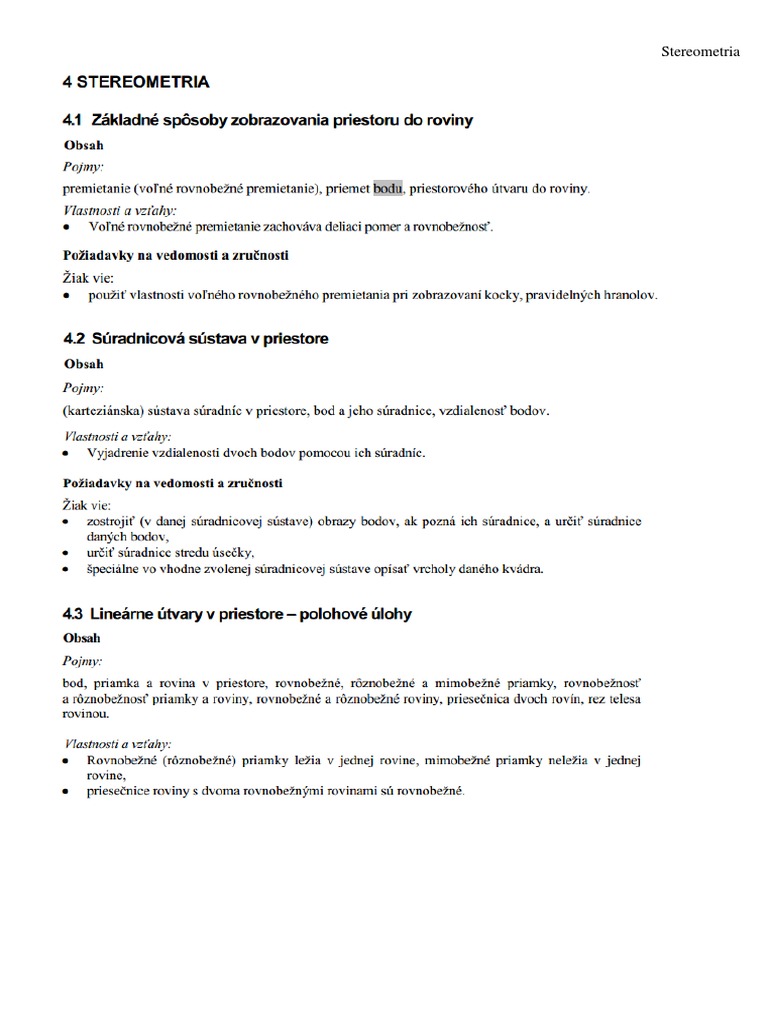 Stereometria | PDF