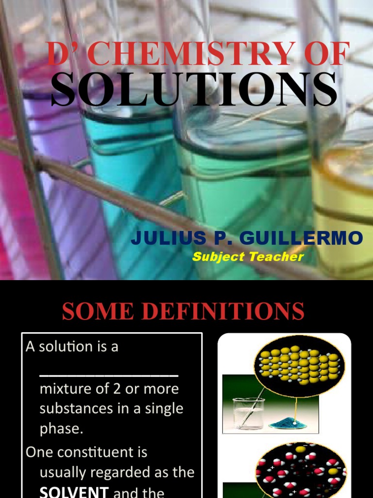 Solutions | PDF | Solubility | Solvation
