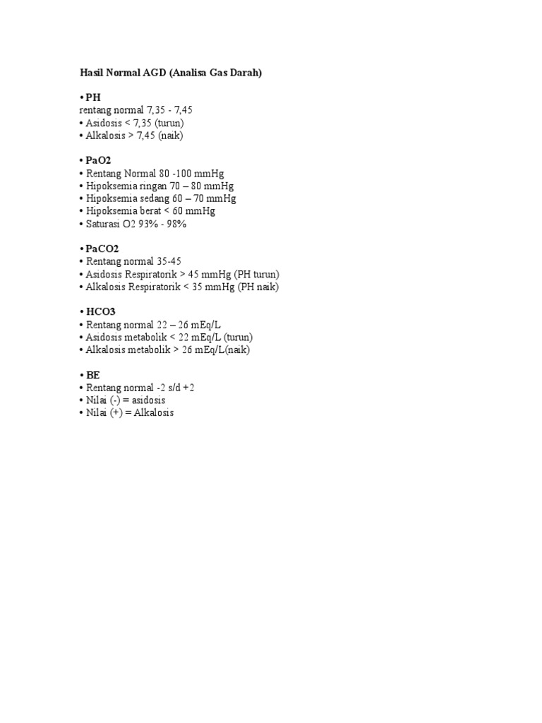 Hasil Normal AGD Dan GSC | PDF | Kesehatan Holistik | Sains & Matematika