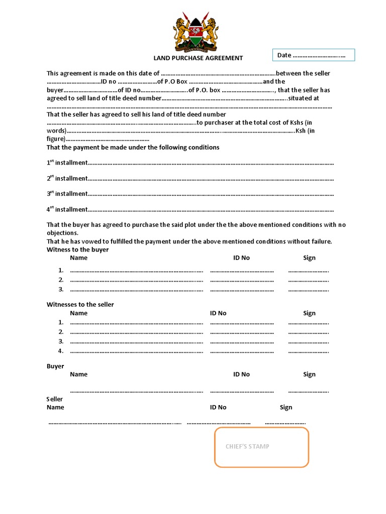 Land Purchase Agreement | PDF | Private Law | Common Law