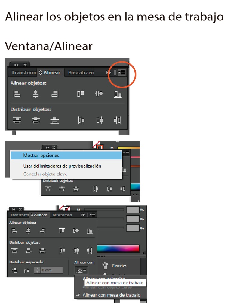 Alinear Un Objeto en La Mesa de Trabajo | PDF