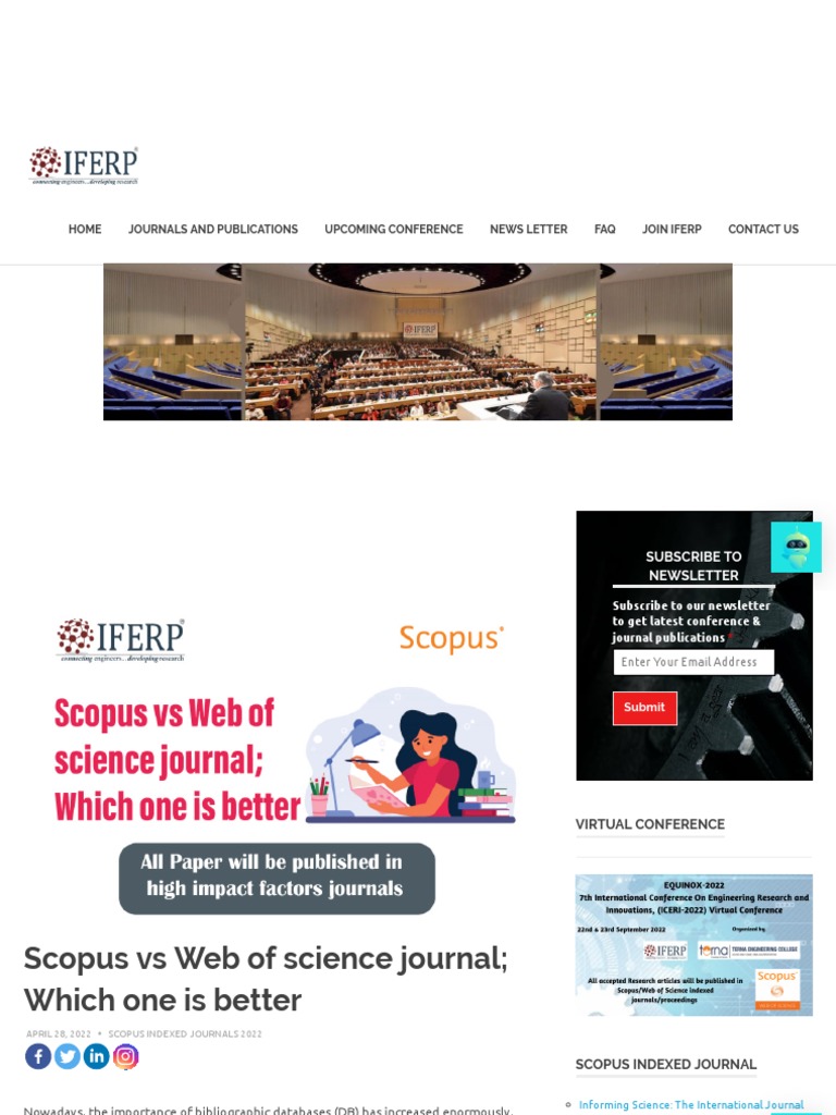 Scopus Vs Web of Science Jourmal Which One Is Better | PDF | Open ...