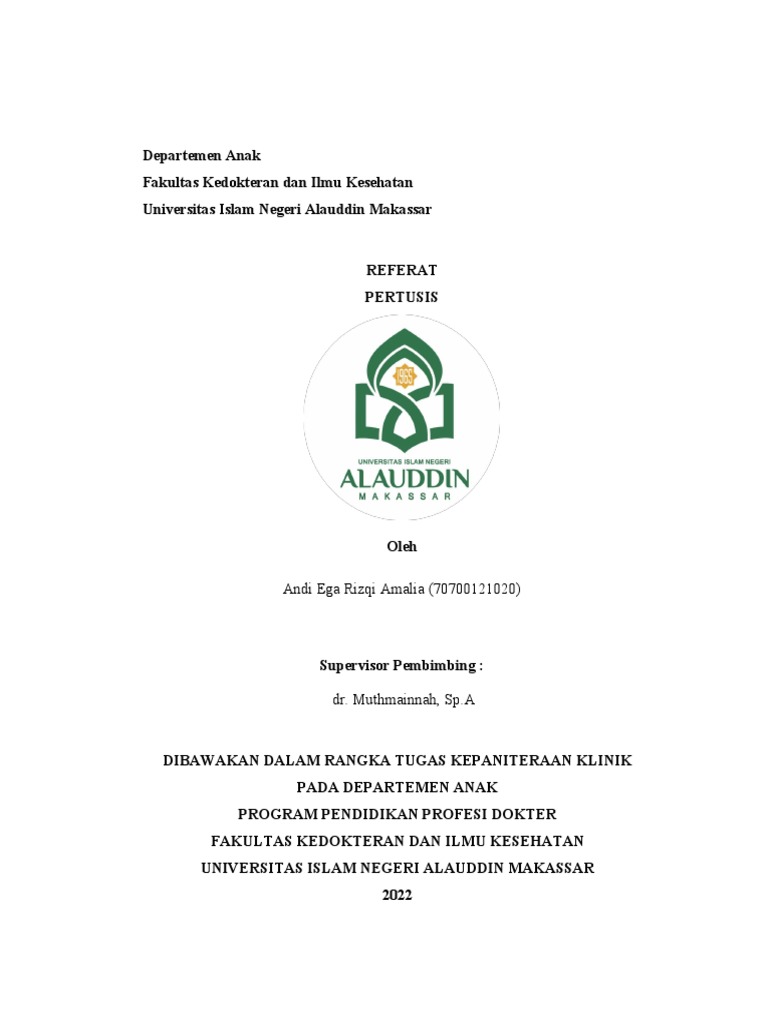 Refarat Pertusis | PDF