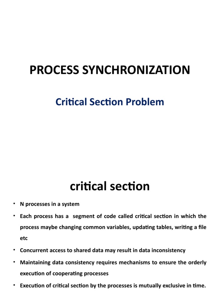 Process Synchronization | PDF | Information Science | Concurrency (Computer Science)
