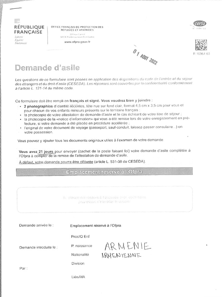 Demande D'asile - Merged | PDF