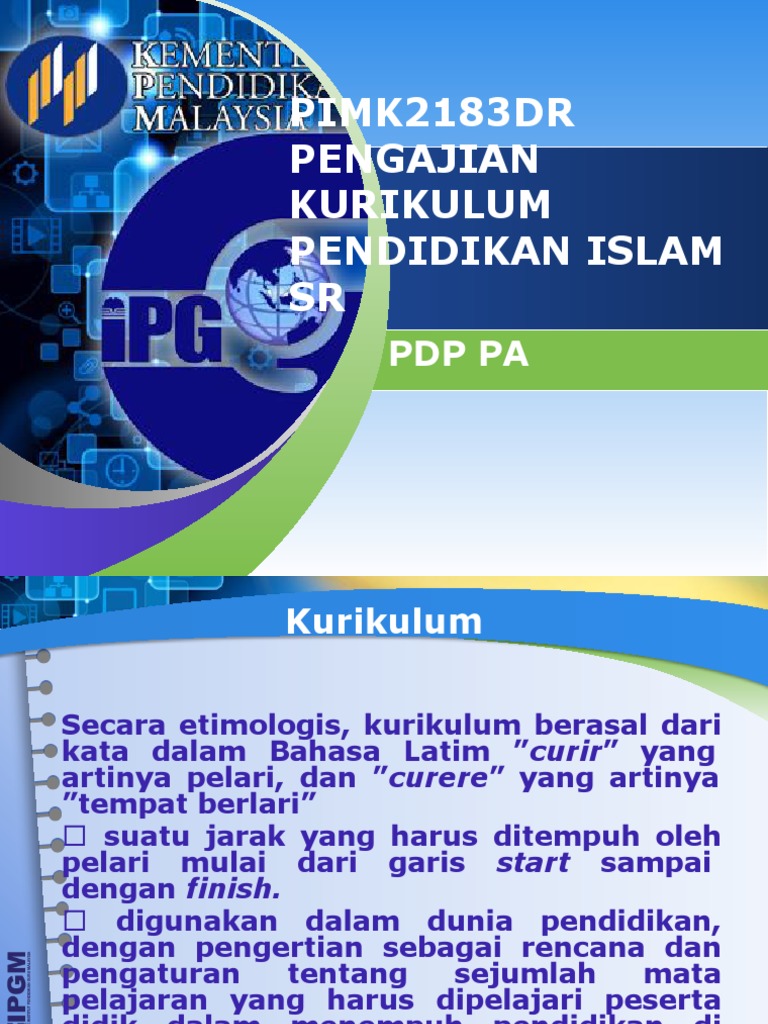 Pengajian Kurikulum PI - BAB 1 | PDF