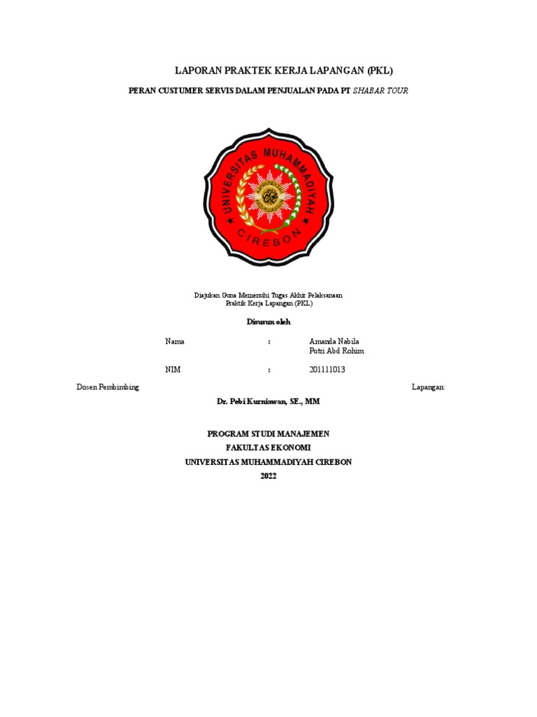 Laporan PKL Amanda 201111013 | PDF