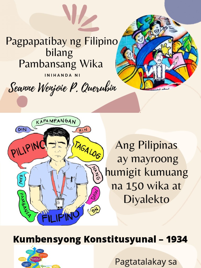 Pagpapatibay NG Filipino Bilang Pambansang Wika PDF | PDF