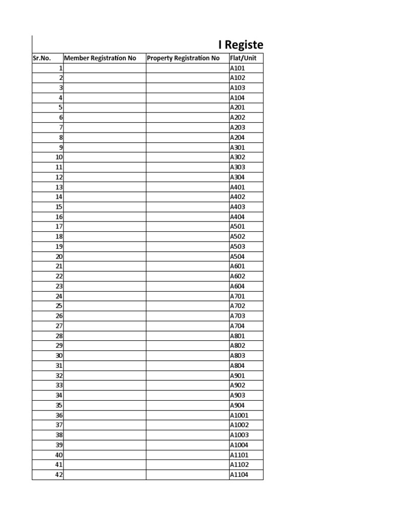 Form I Excel Template | PDF