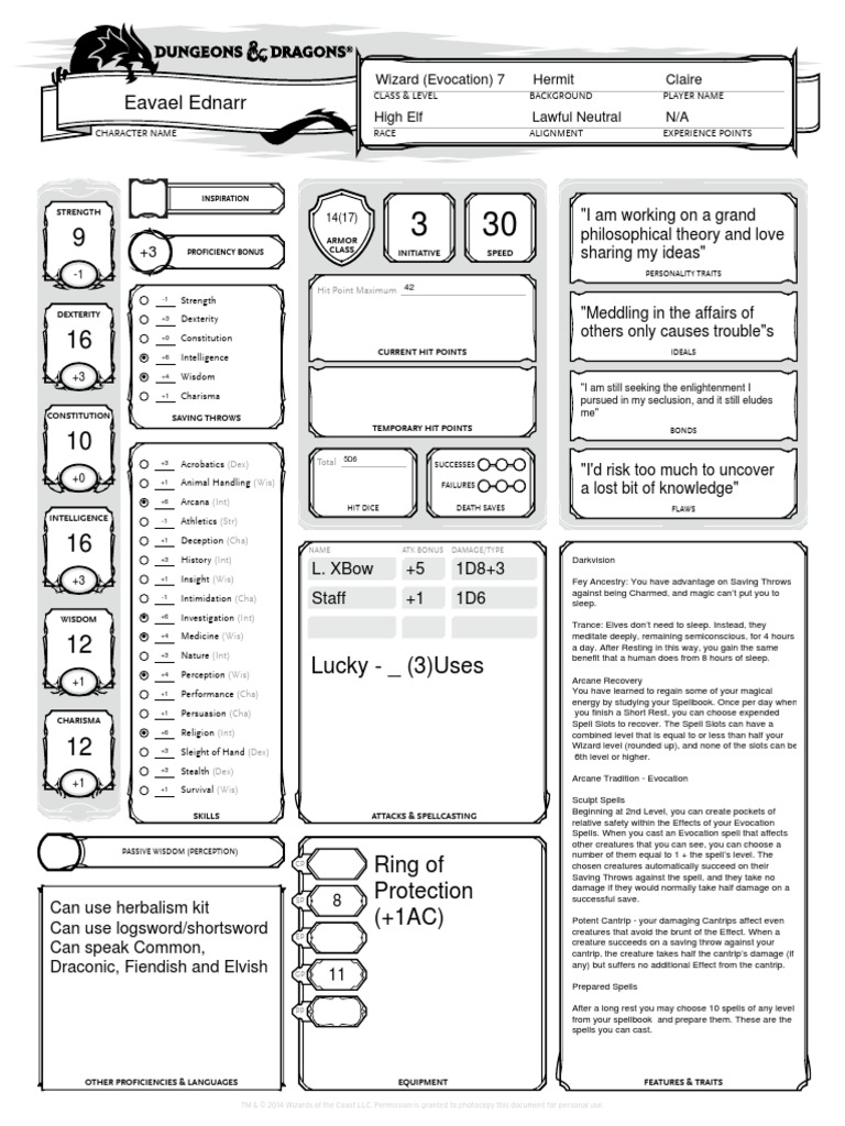 LVL 7 Wizard | PDF | Role Playing Games | Gary Gygax Games