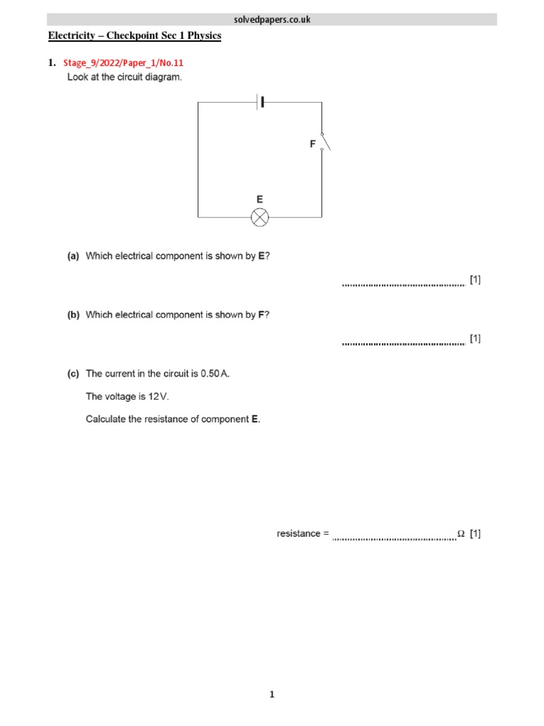 Checkpoint Physics Progression Past Papers | Download Free PDF | Electromagnetism | Physical ...