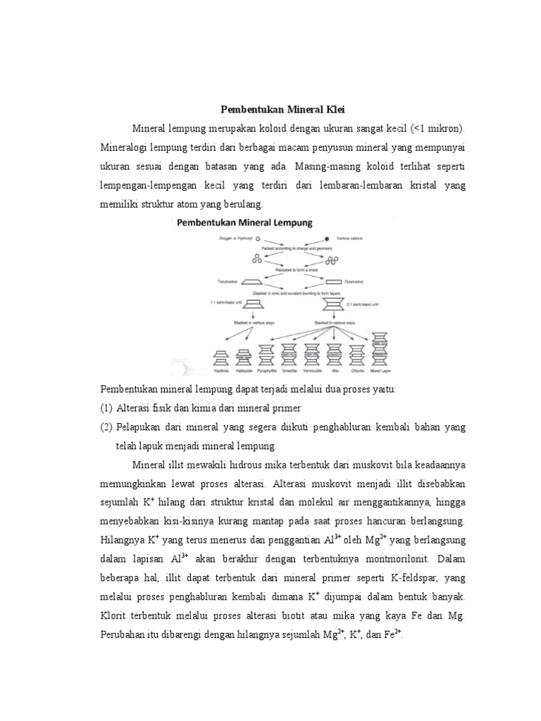 Proses Pembentukan Mineral Lempung | PDF