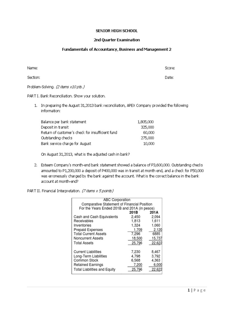 2nd Quarter TASK PERFORMANCE - FABM2 PDF | PDF | Revenue | Banks