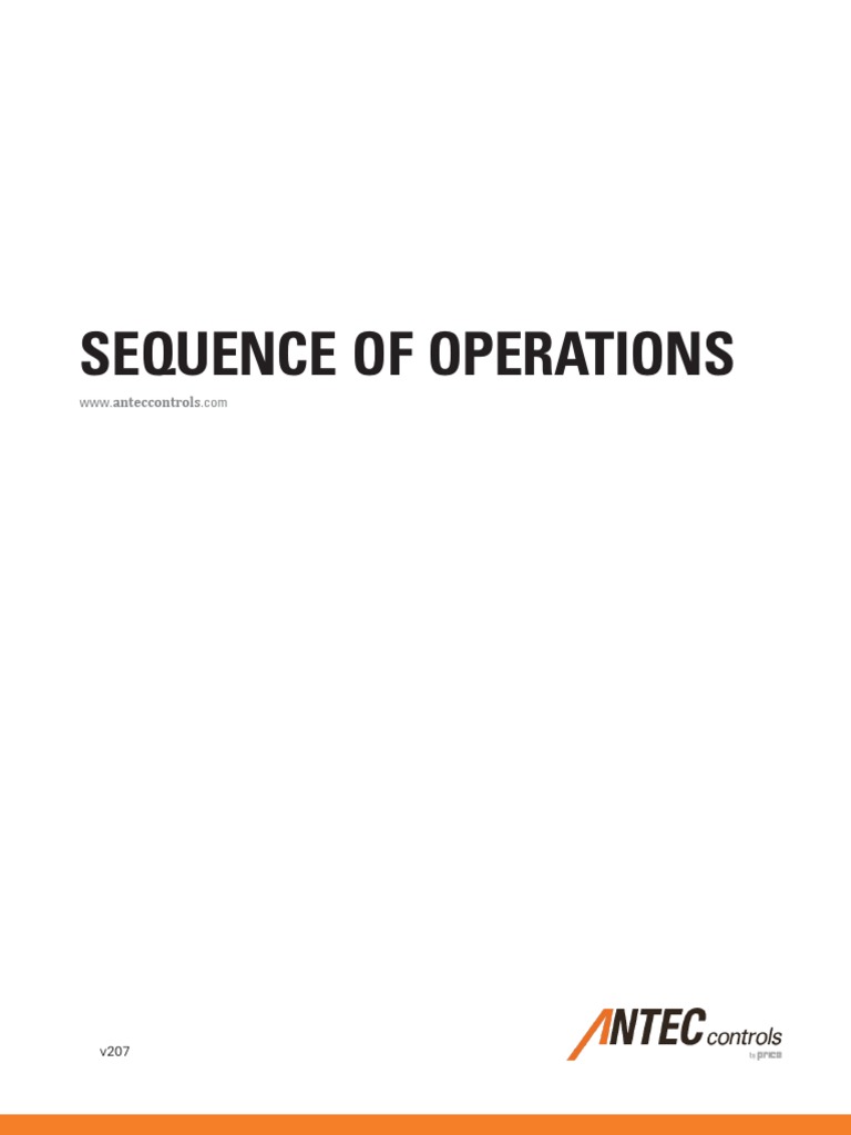 Antec Controls Sequence Of Operations V207 Pdf Building Automation Temperature