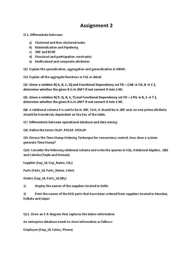 DBMS concepts, functions, normalization, ERD, concurrency control | PDF | Software Engineering ...