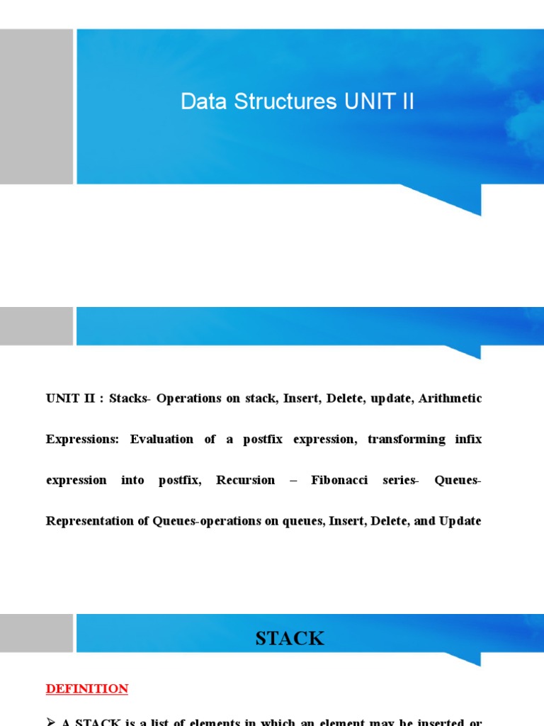 Ds Unitii Pdf Queue Abstract Data Type Pointer Computer Programming