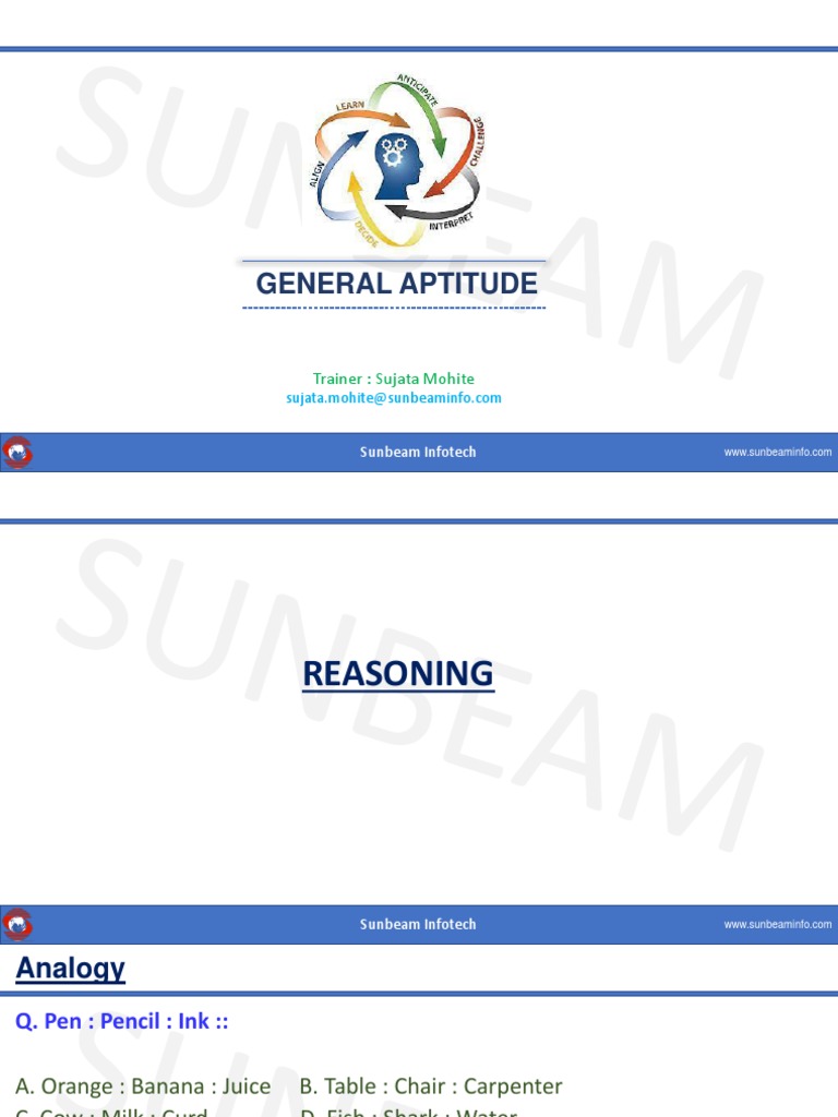 Aptitude Day05 Reasoning | PDF